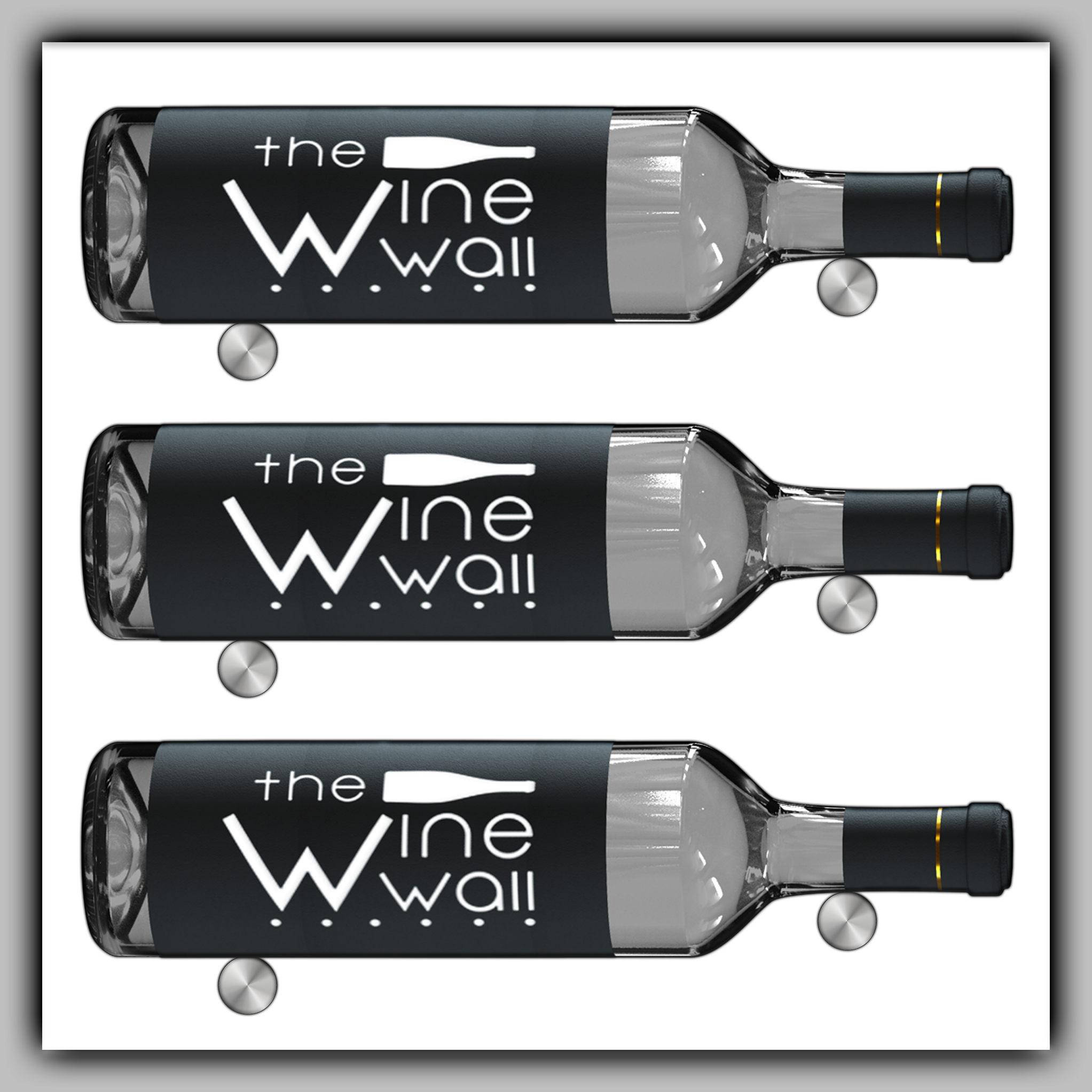 Wine Wall Tile - 3 Bottles Label Out - PRE-ORDER – The Wine Wall